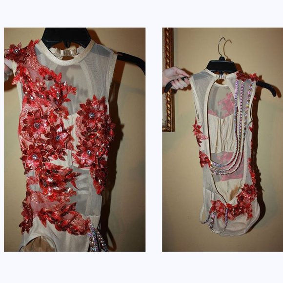 Custom | Costumes | Custom Dance Costume Red | Poshmark